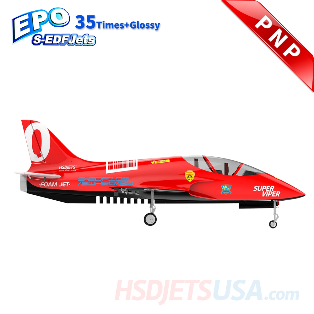 HSDJETSUSA. HSDJETS S-EDF 105mm Super Viper Red Colors PNP 12S Glossy